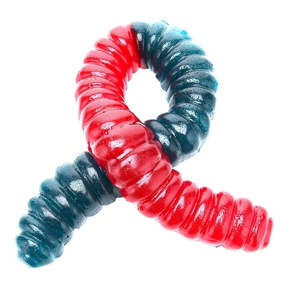 The Original World's Largest Gummy Worm - Cherry/Blue Raspberry Blue ...