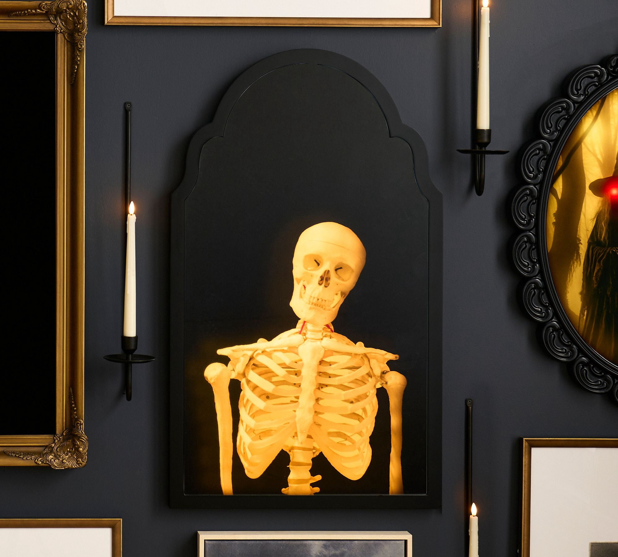 The Ossuary Mirror "Mr. Bones" Anatomical Skeleton Hologram Mirror ...