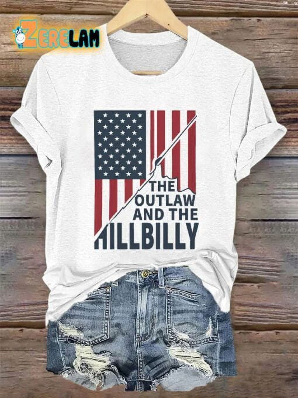The Outlaw And The Hillbilly Print Shirt - Walmart.com