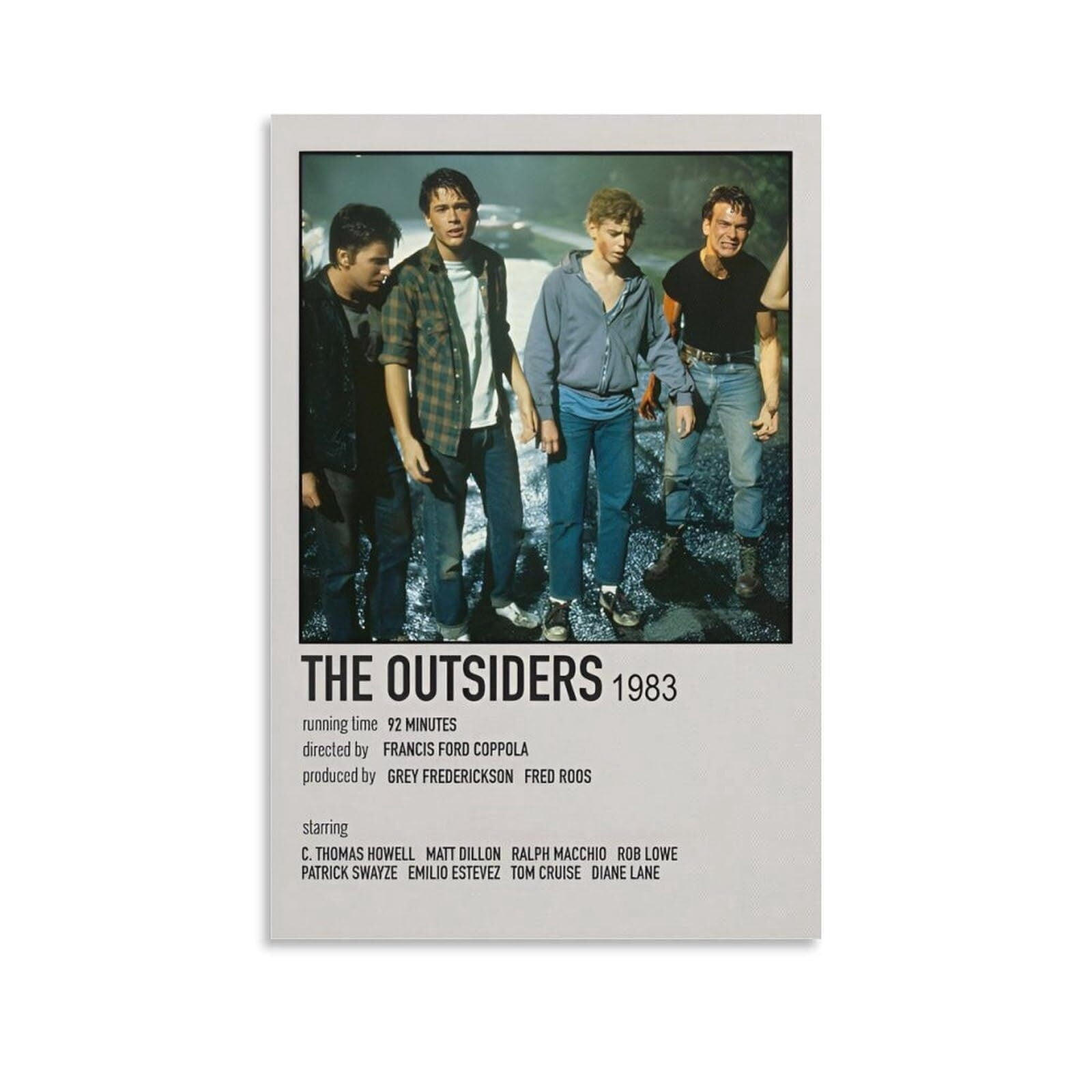 The Outsiders Movie Poster Canvas Wall Art Poster Decorative Bedroom ...