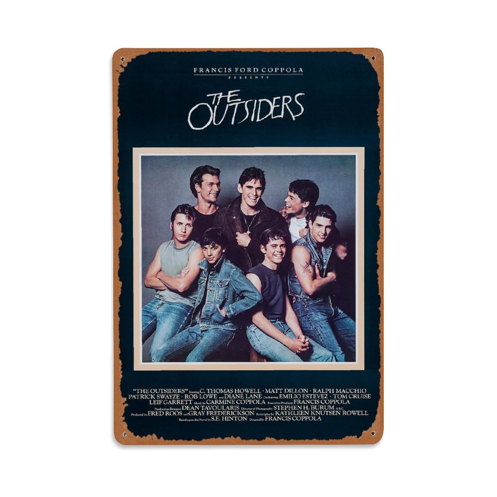 The Outsiders Movie Poster Tin Sign Vintage Metal Poster Living Room ...