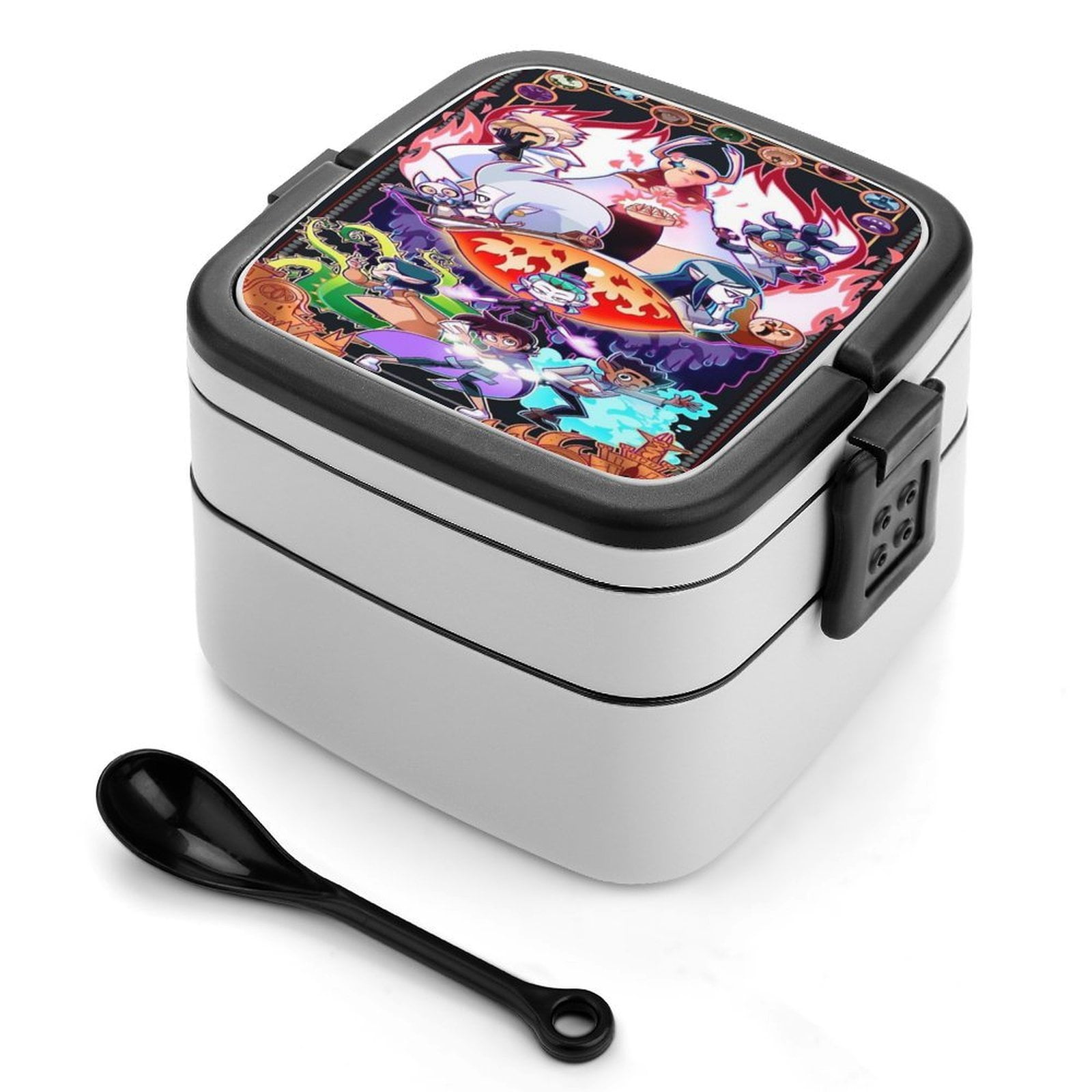 The Owl Hou-s Bento Box Double Layer Lunch Box with Spoon And Handle ...
