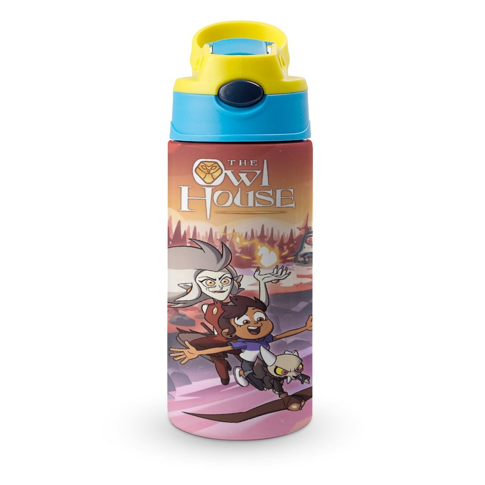 The Owl House Kids Straw Water Bottle, 16.9 Oz Stainless Steel Vacuum ...