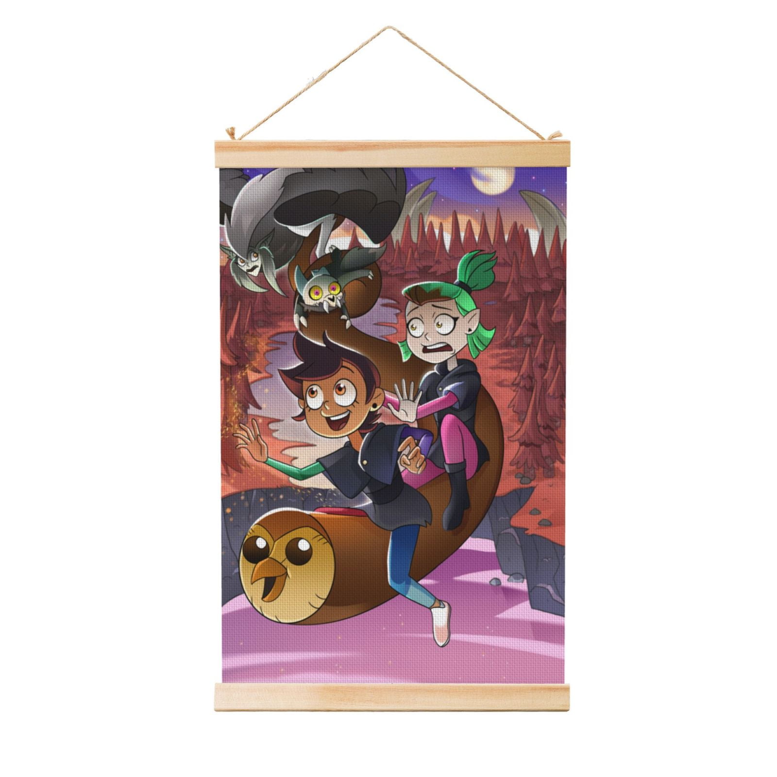 The Owl House Poster Canvas Wooden Shaft Hanging Poster Home Decor ...