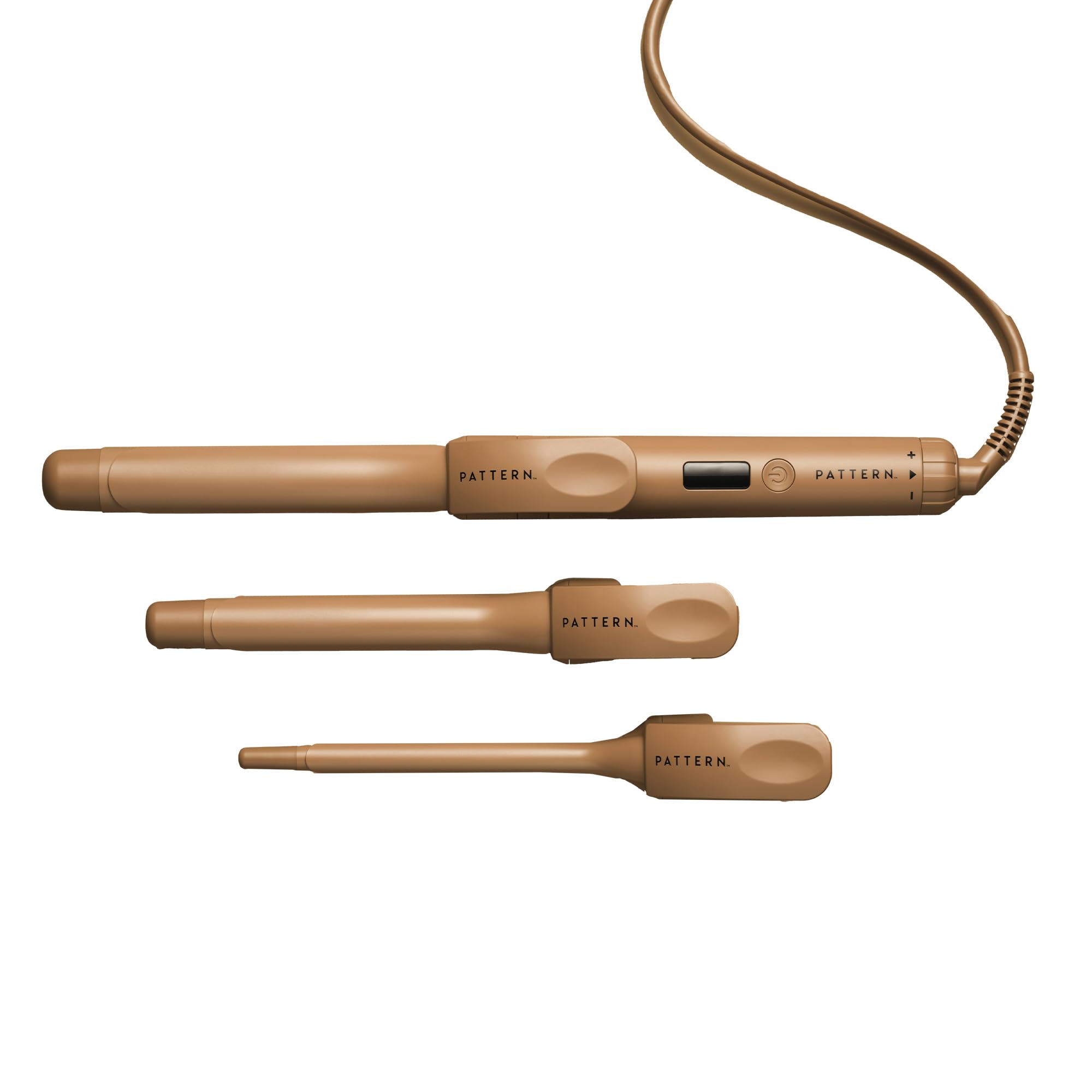 The PATTERN Interchangeable Curling Iron with 3 Barrel Sizes & 8 Heat ...