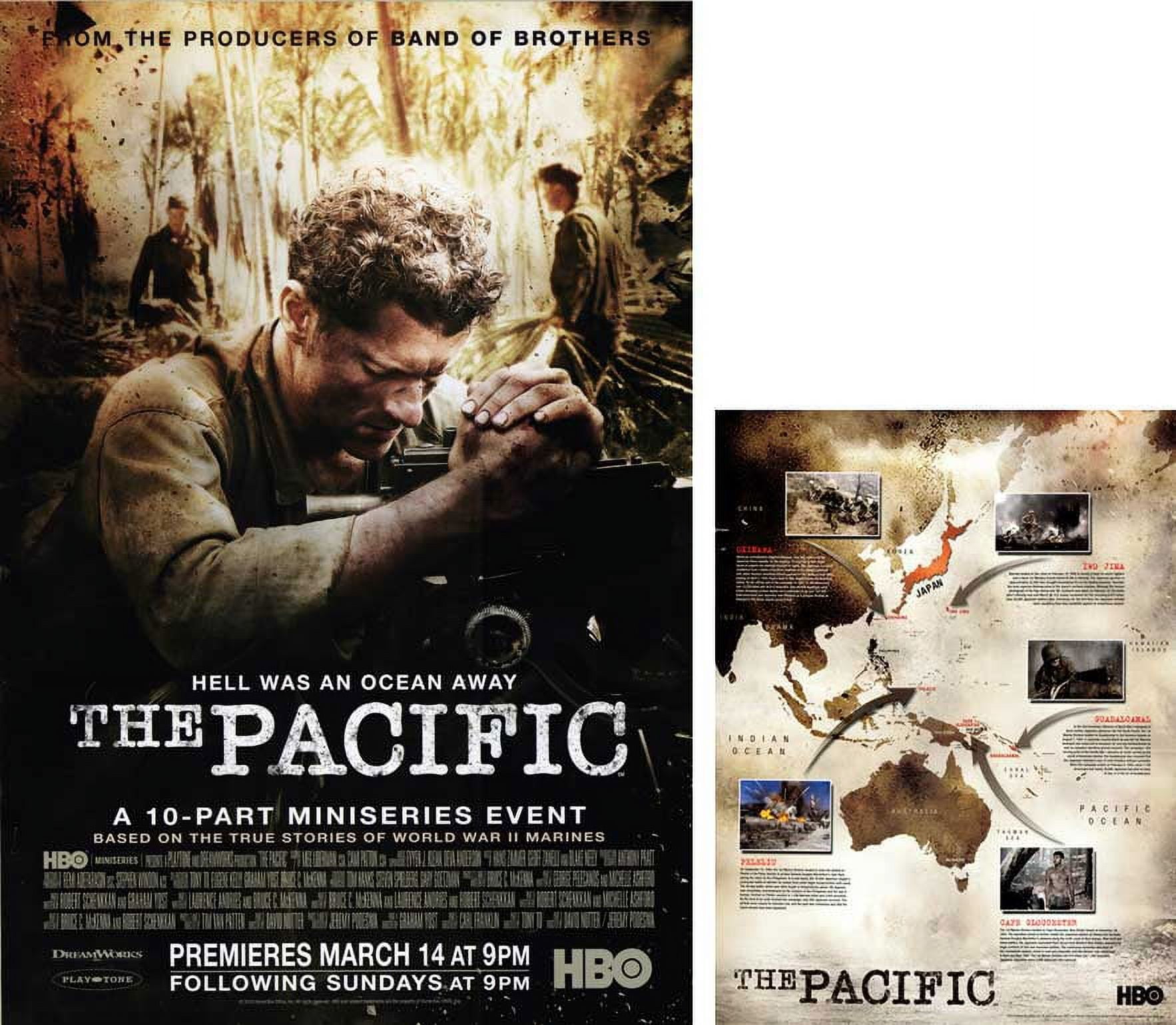 The Pacific Poster Movie D (includes FREE 18 x 24 Battle Map) 23 x 34 ...