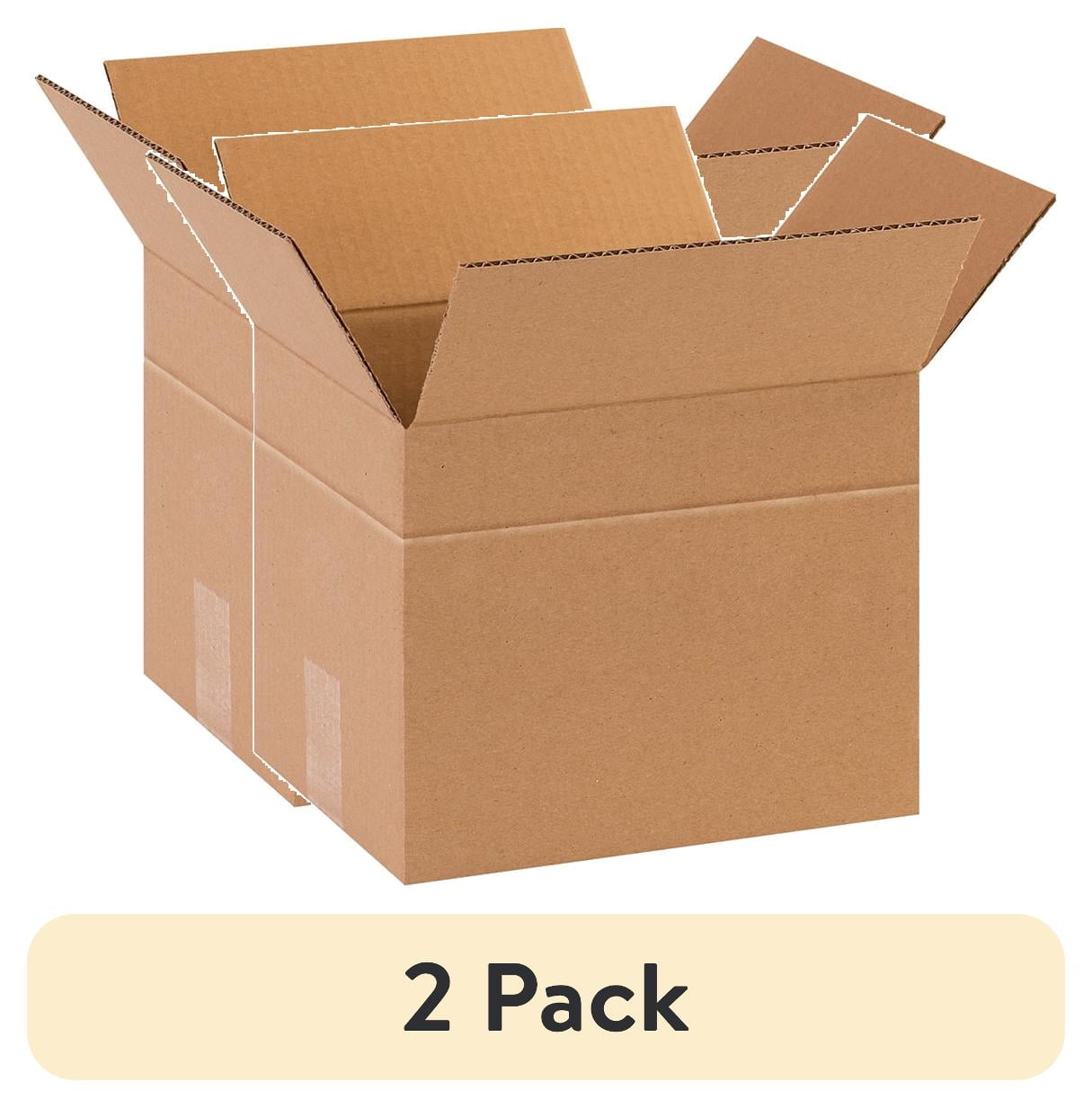 (2 pack) The Packaging Wholesalers Multi-Depth Corrugated Boxes 10" x 8 ...