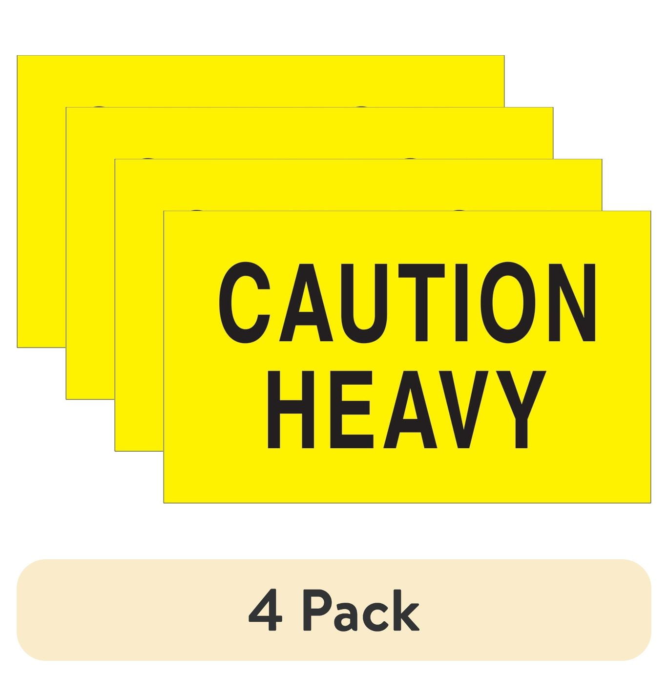 (4 pack) The Packaging Wholesalers Tape Logic Labels "Caution - Heavy ...