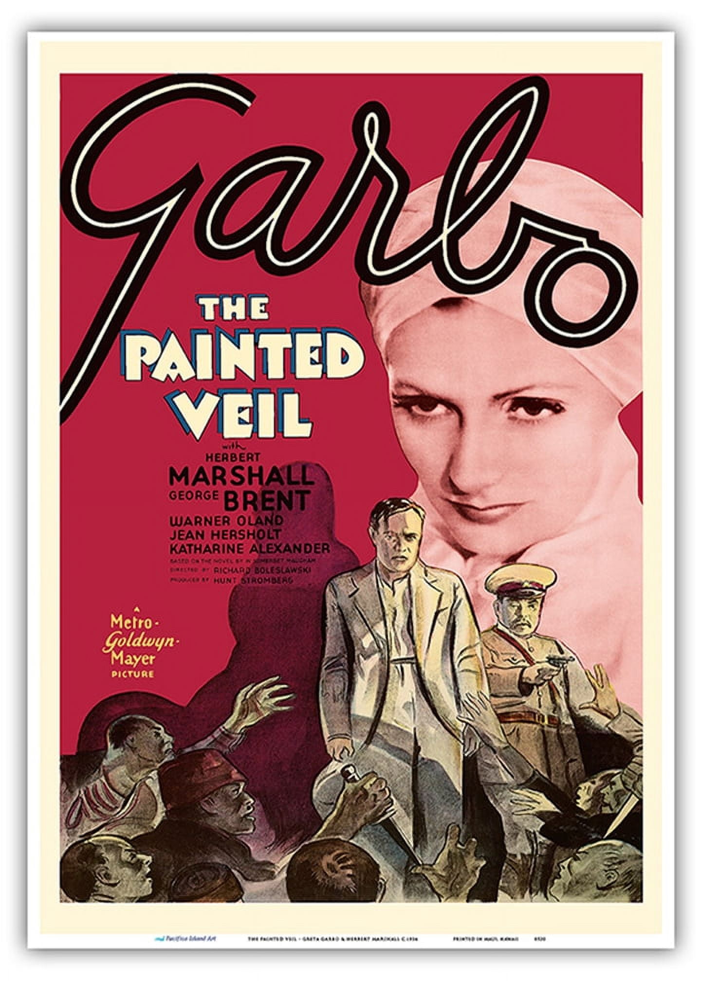 The Painted Veil - Starring Greta Garbo & Herbert Marshall - Vintage Film Movie Poster c.1934 ...