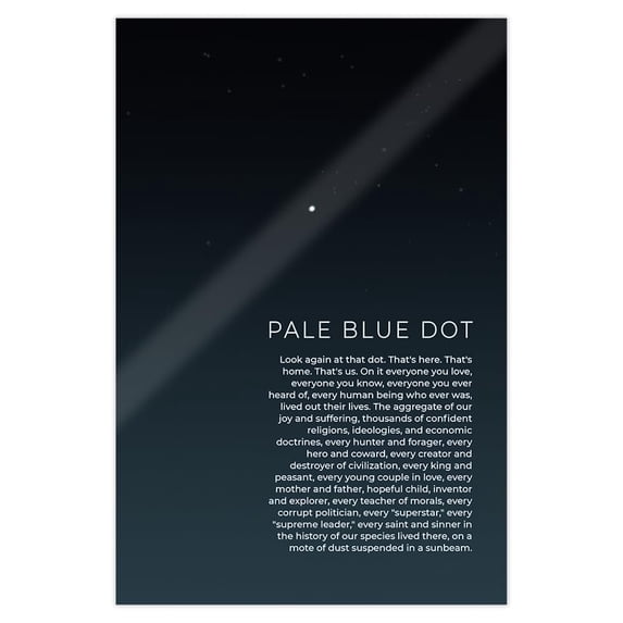 The Pale Blue Dot Poster Voyager 1, 1990, Earth in Space, Universe ...