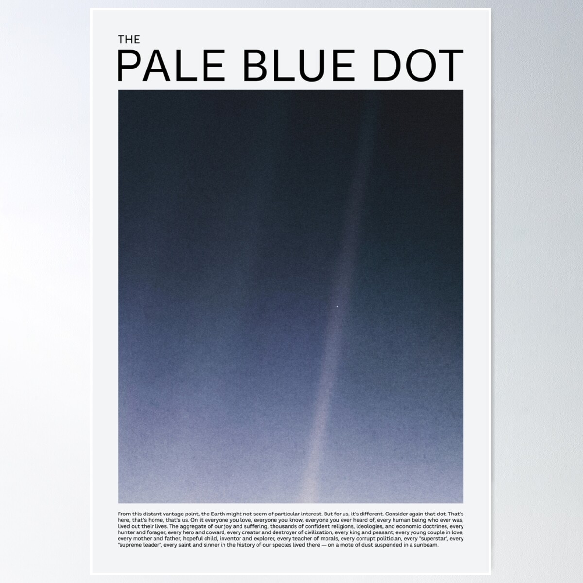 The Pale Blue Dot Poster Wall Art, Modern Wall Decor For Living Room ...