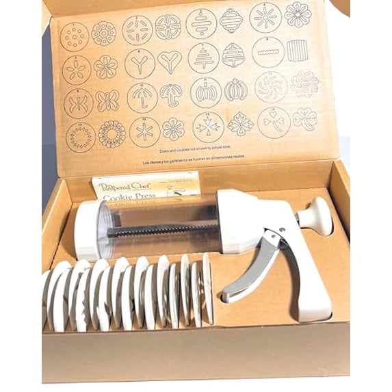 The Pampered Chef Cookie Press #1525# 17 Piece Set - Walmart.com