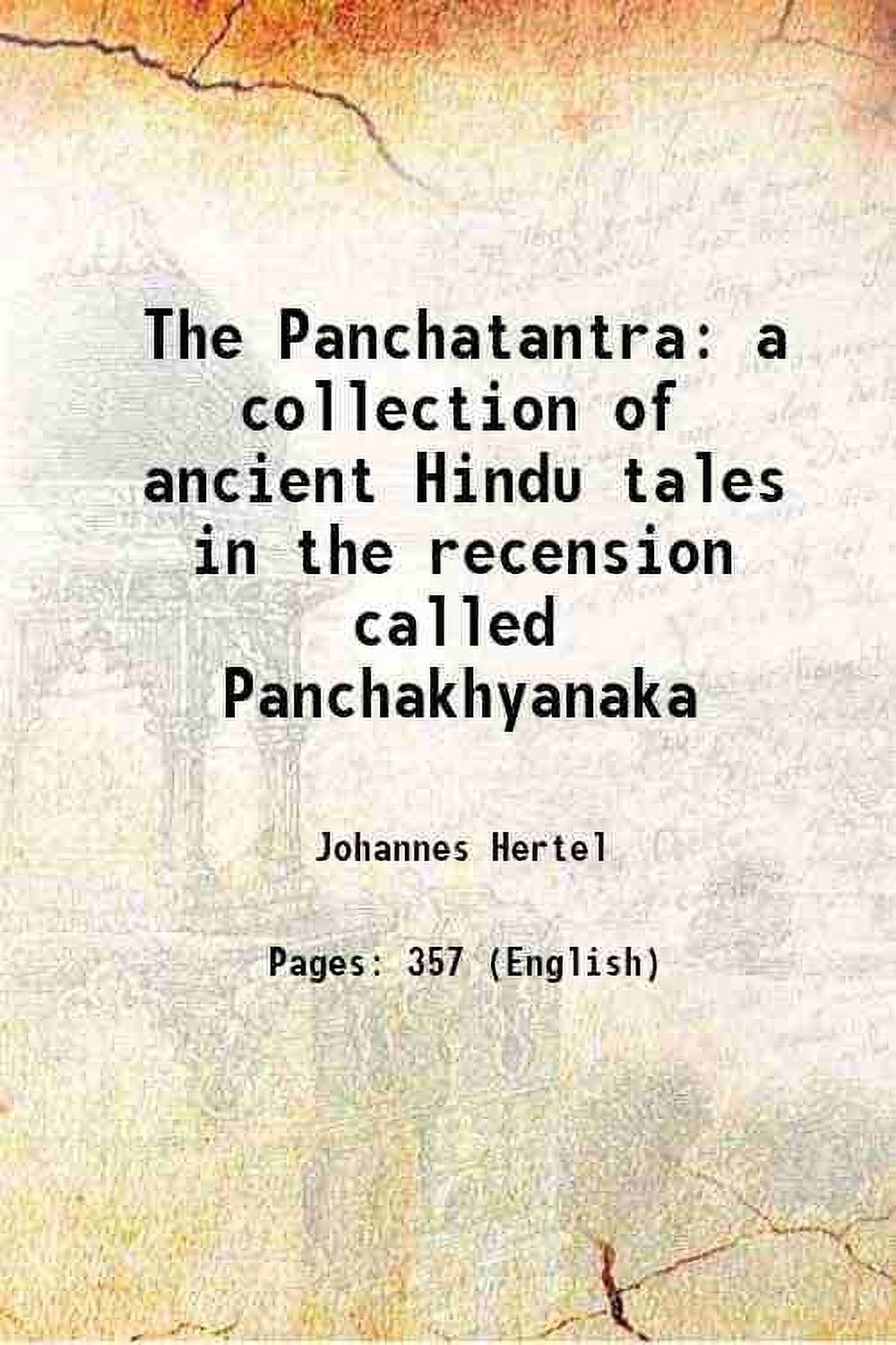 The Panchatantra a collection of ancient Hindu tales in the recension ...