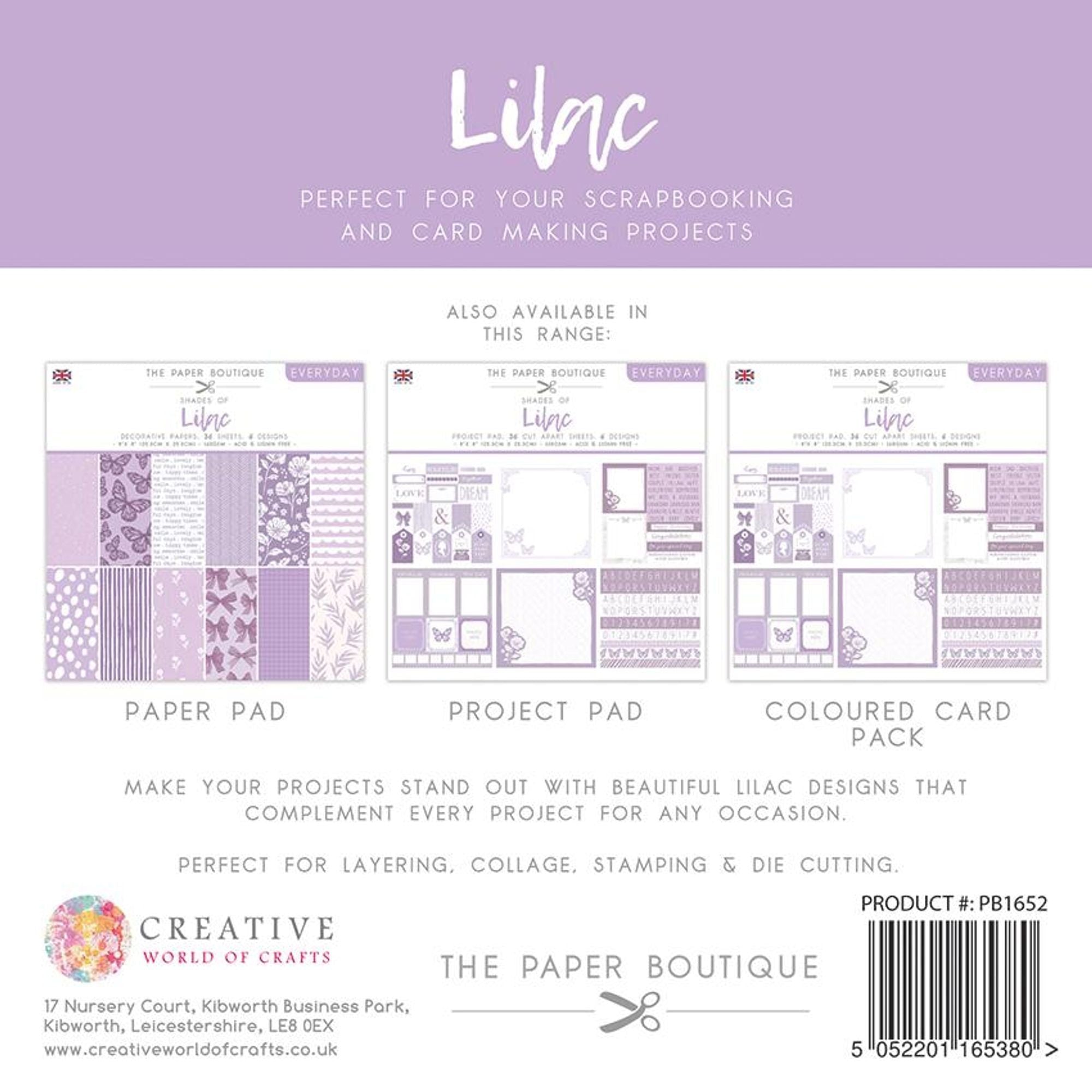 The Paper Boutique Everyday - Shades Of - Lilac 8 in x 8 in Project Pad ...