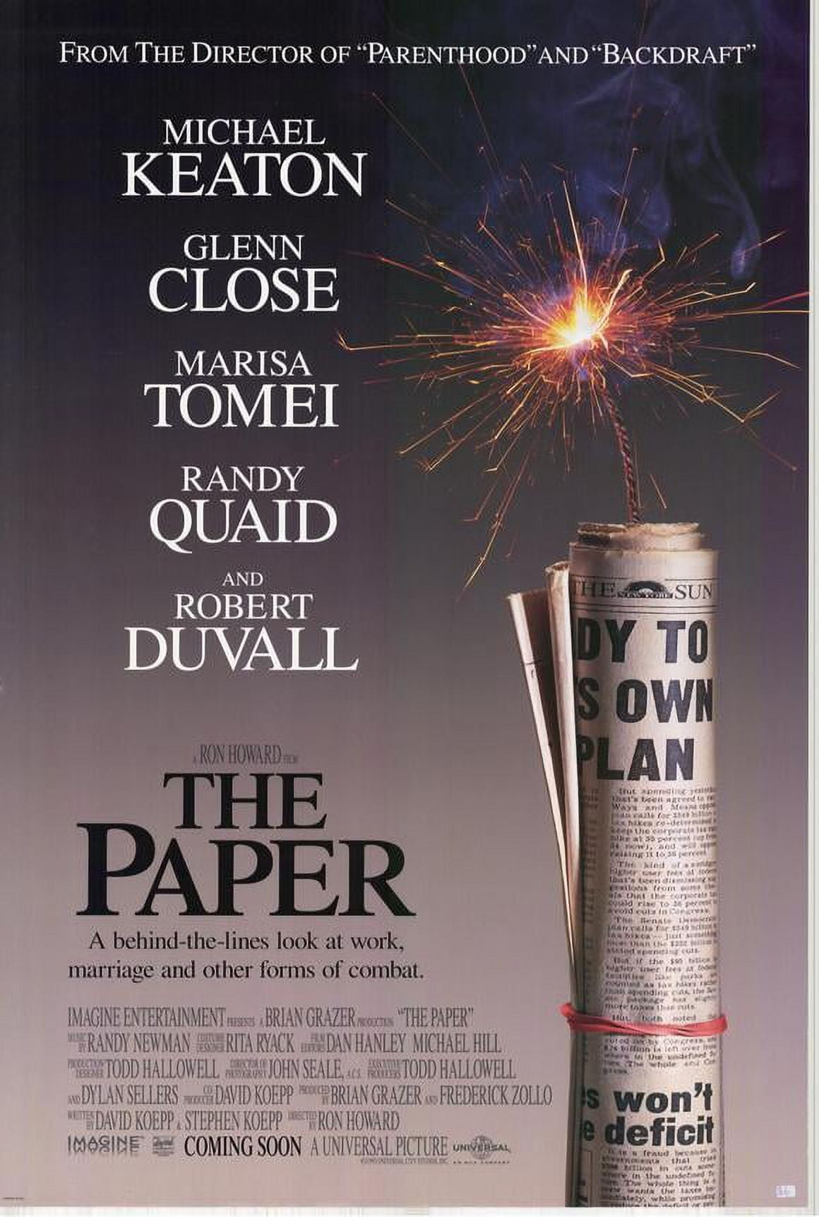 The Paper - movie POSTER (Style A) (27" x 40") (1994) - Walmart.com