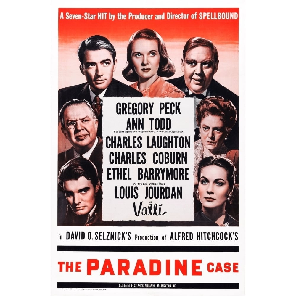 The Paradine Case U Movie Poster Masterprint - Walmart.com