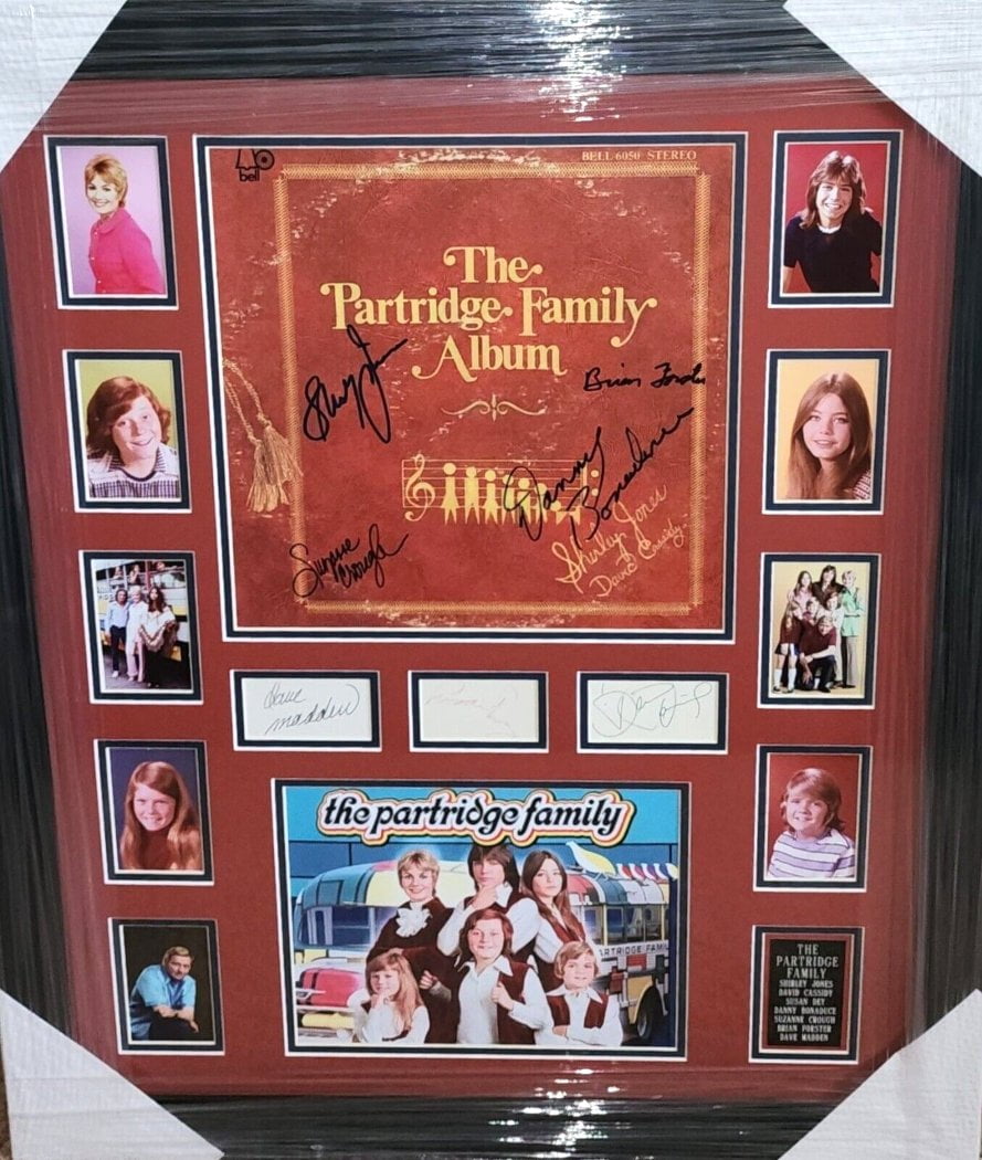 The Partridge Family Cast Hand Signed Autographed Cut Framed Collage ...