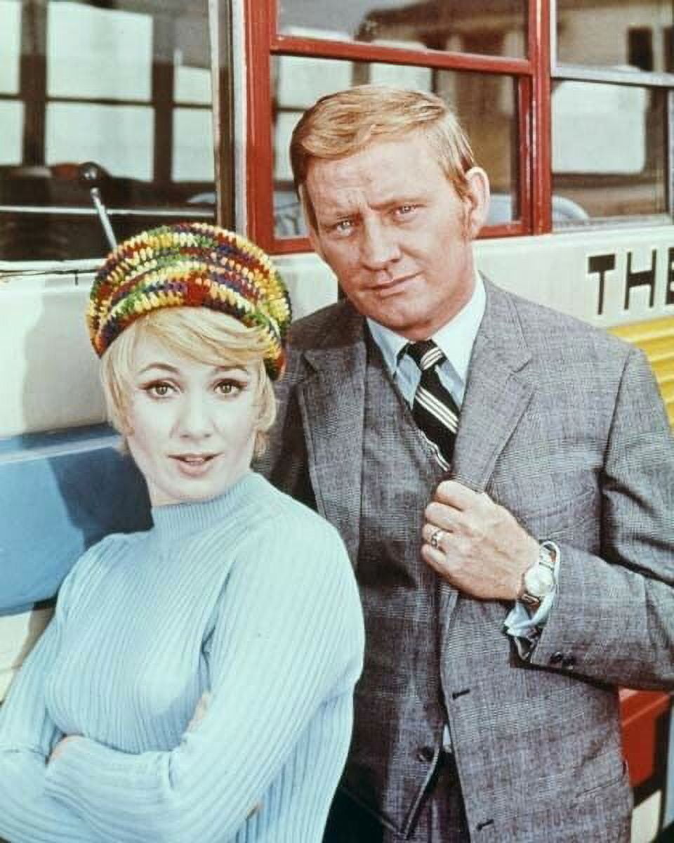 The Partridge Family Shirley in colorful hat with Dave Ketchum by bus ...