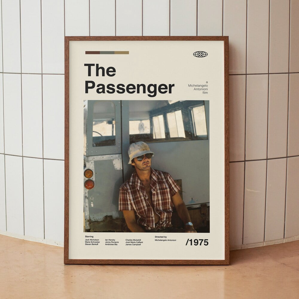 The Passenger Movie Poster Jack Nicholson Antonioni Vintage Minimalist ...