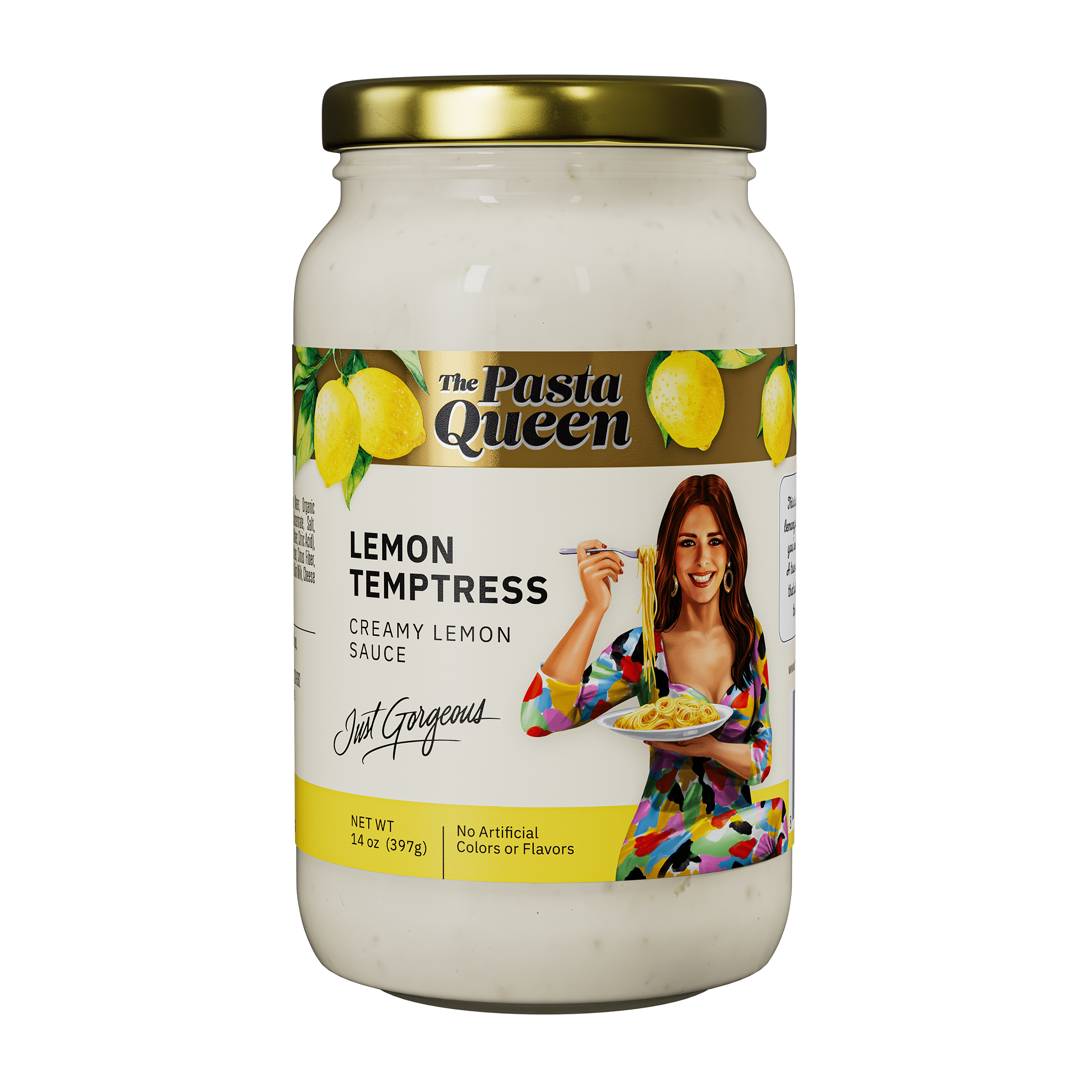 The Pasta Queen Authentic Italian Creamy Lemon Sauce, 14 oz Jar ...