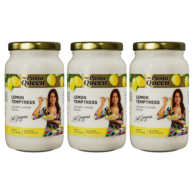 (3 pack) The Pasta Queen Lemon Temptress Sauce, 14 oz Jar - Walmart.com