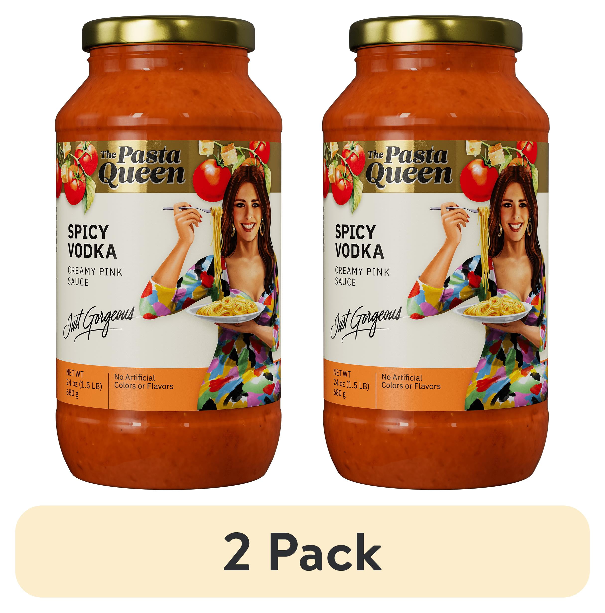 (2 pack) The Pasta Queen Spicy Vodka Sauce, 24 oz Jar - Walmart.com