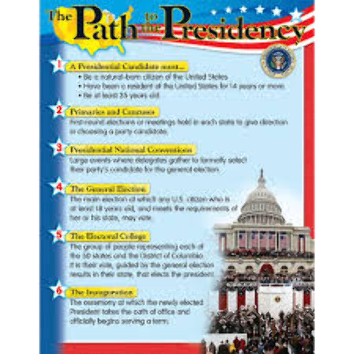 The Path to the Presidency Learning Chart 17x22 [T38255] - Walmart.com