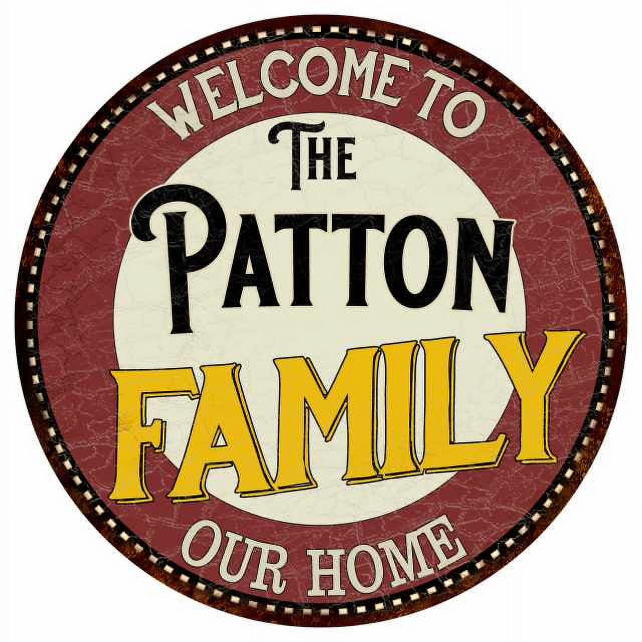 The Patton Family 12" Round Metal Sign Kitchen Game Room Décor ...