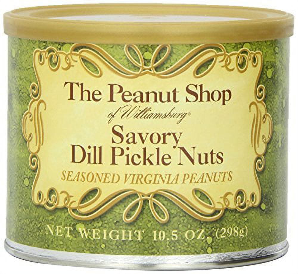 The Peanut Shop of Williamsburg Savory Dill Pickle Nuts, 10.5-Ounce Tin ...