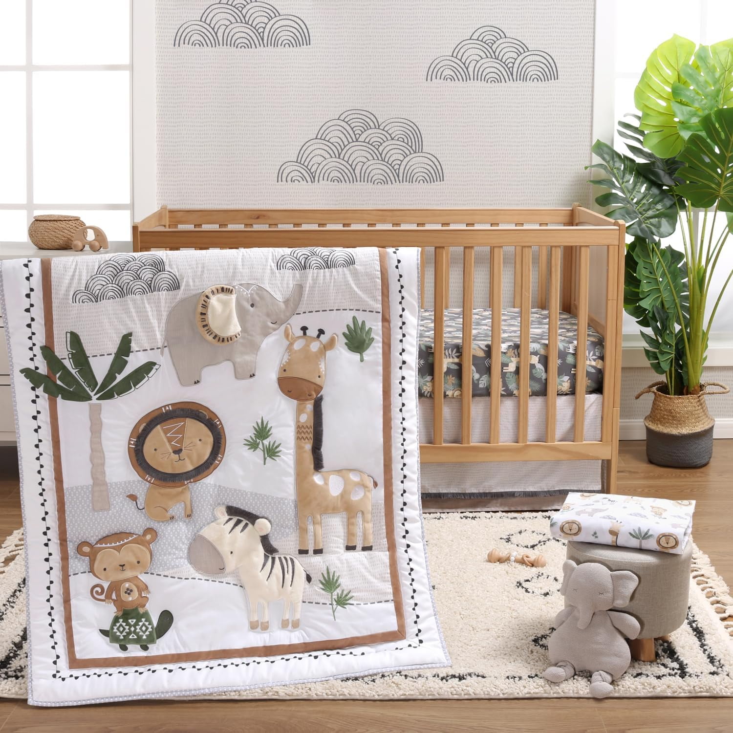 The Peanutshell 4 Piece Organic Cotton Baby Crib Bedding Set for Boys ...