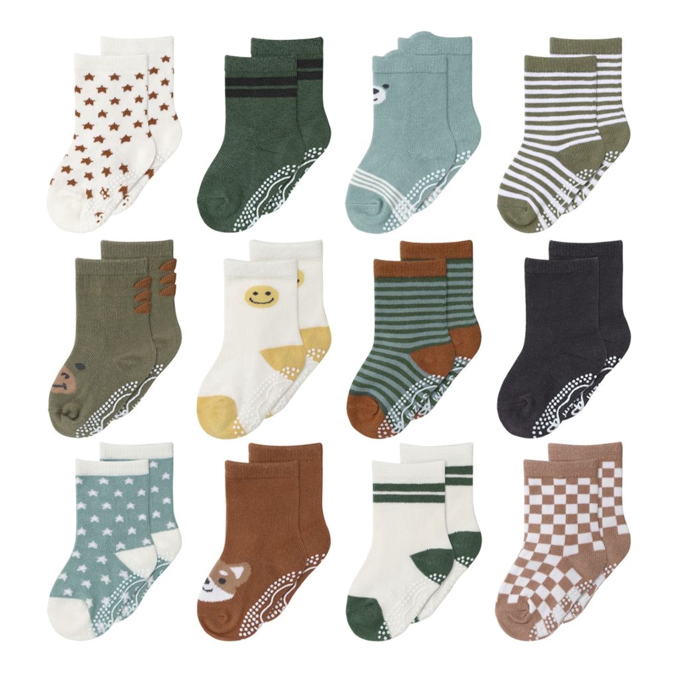 The Peanutshell, Baby Socks, 12 Pairs, Cotton Crew, 12-24 Months ...