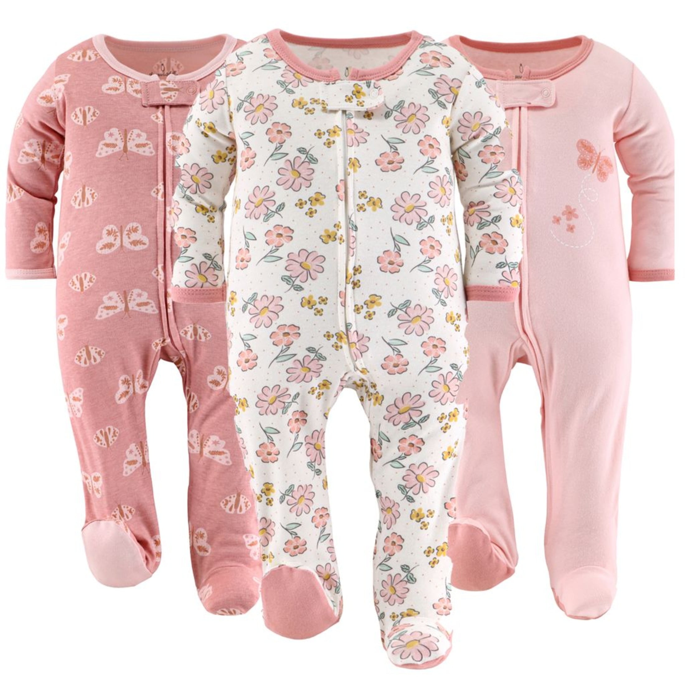 The Peanutshell Sleep n Play Boho Butterfly Footed Pajamas for Baby ...