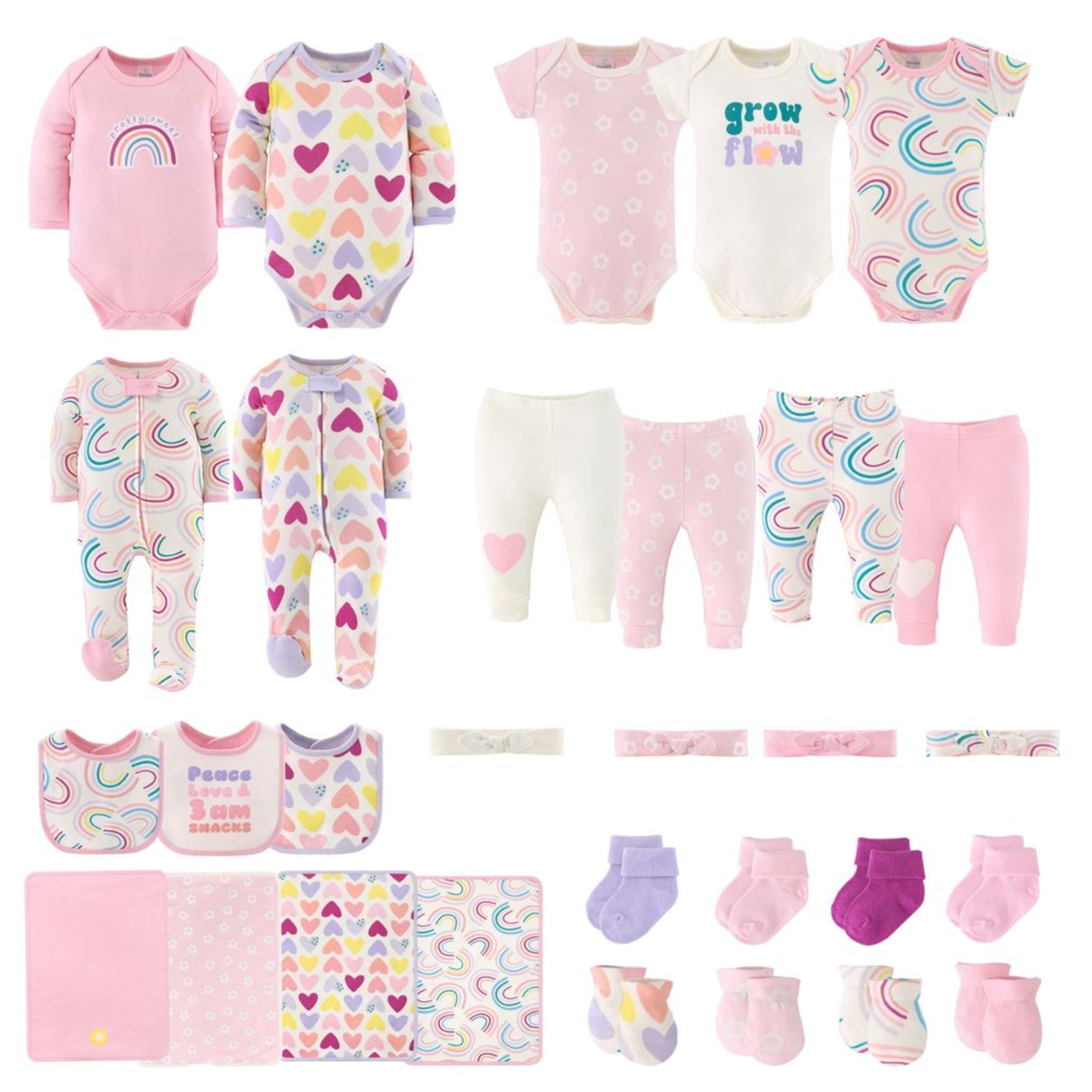 The Peanutshell Pretty Sweet 30-Piece Layette Set Gift Bundle for ...