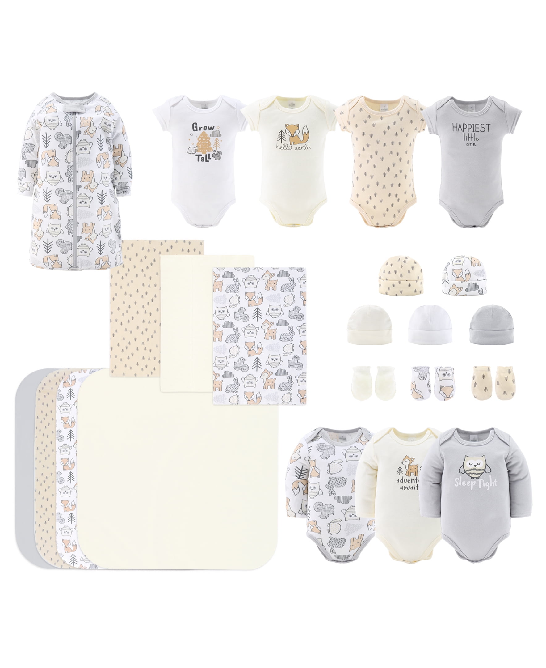 The Peanutshell Newborn Layette Gift Set, 23 Essential Pieces, Infant ...