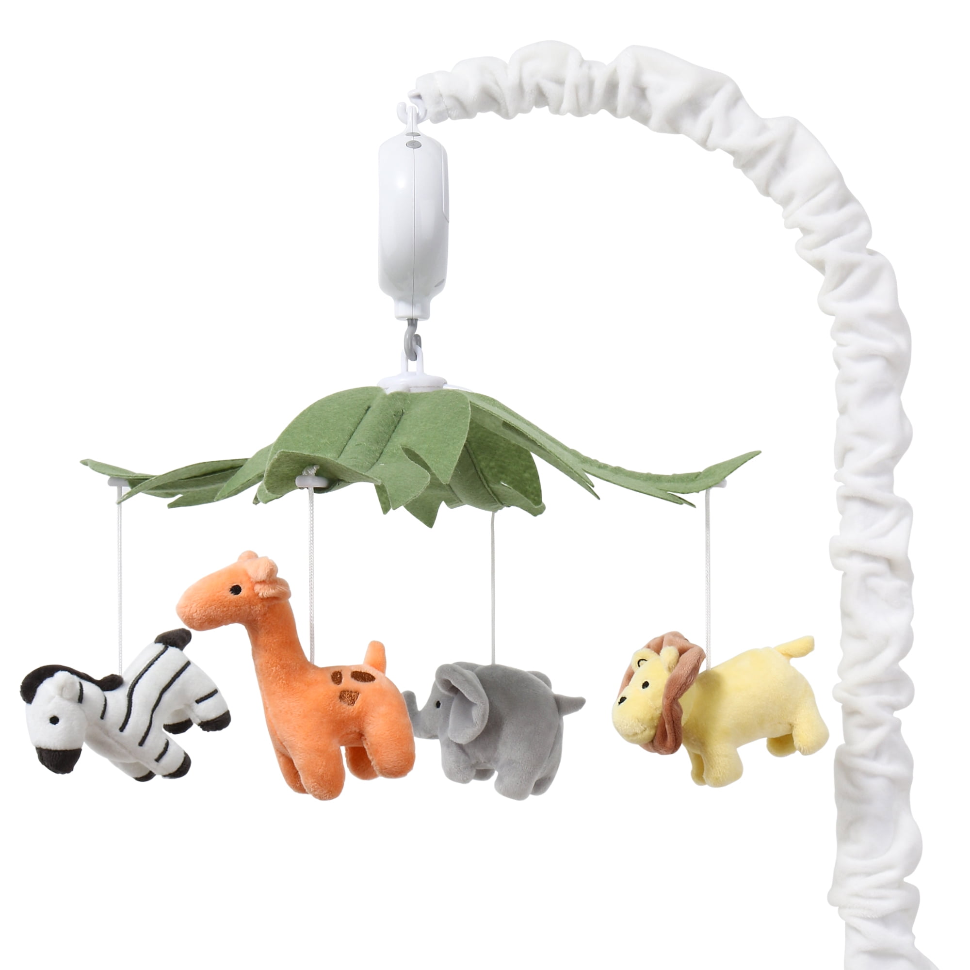 The Peanutshell Jungle Elephant Nursery Safari Animals Musical Crib ...