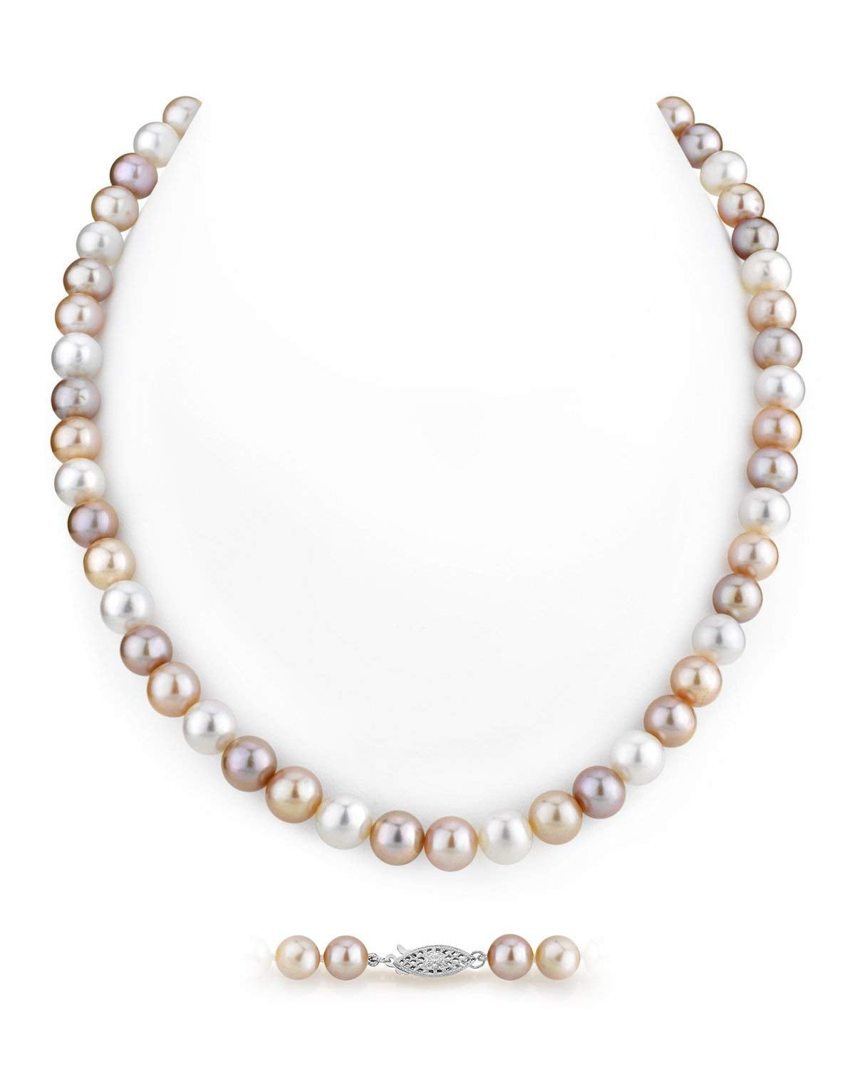 The Pearl Source 6.5-7.0mm Freshwater Pearl Necklace for Women - Pearl ...