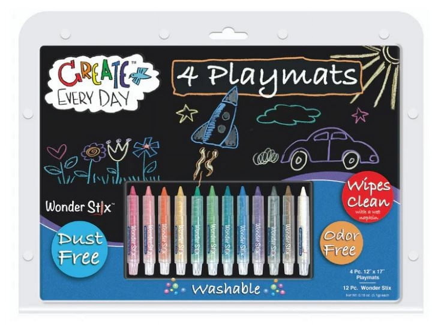 The Pencil Grip Black Board Playmat Kit with 12 Wonder Stix, 12" x 17 ...