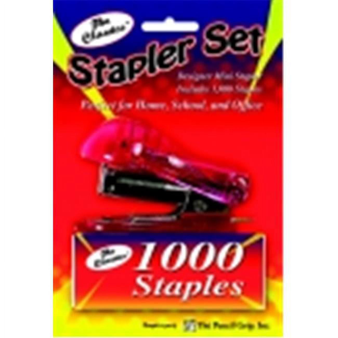 the pencil grip mini stapler, standard staples, 5 sheets, assorted ...
