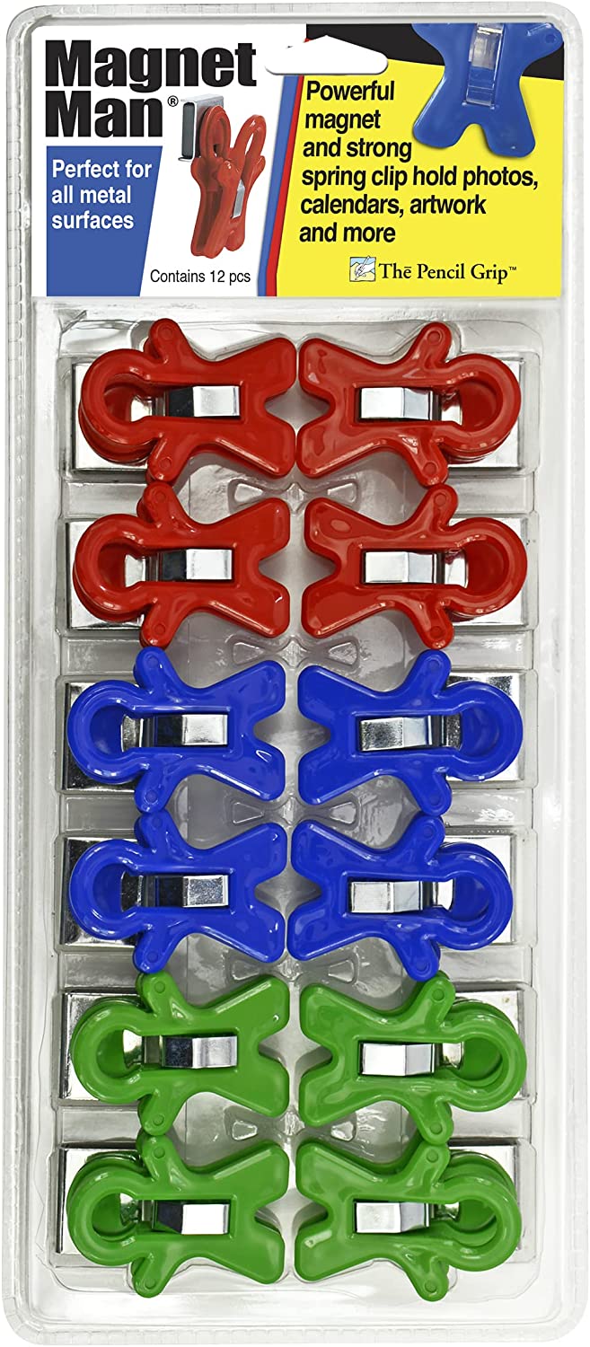 The Pencil Grip Magnet Man People Shaped Magnet Clips, Assorted Color ...