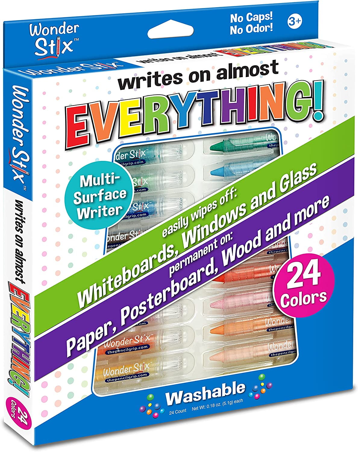 Wonder Stix Pastel Colors Dustless Chalk Crayons, 24ct - Walmart.com