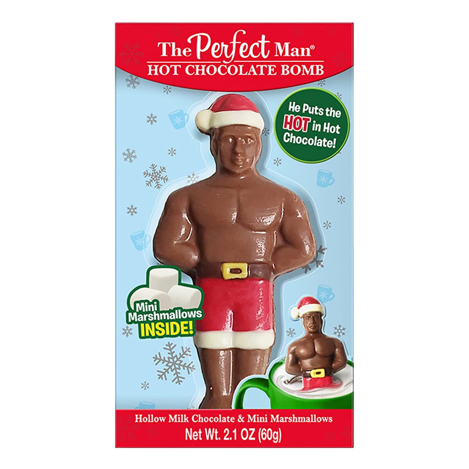 The Perfect Man Hot Chocolate Bomb- Hollow Milk Chocolate & Mini ...
