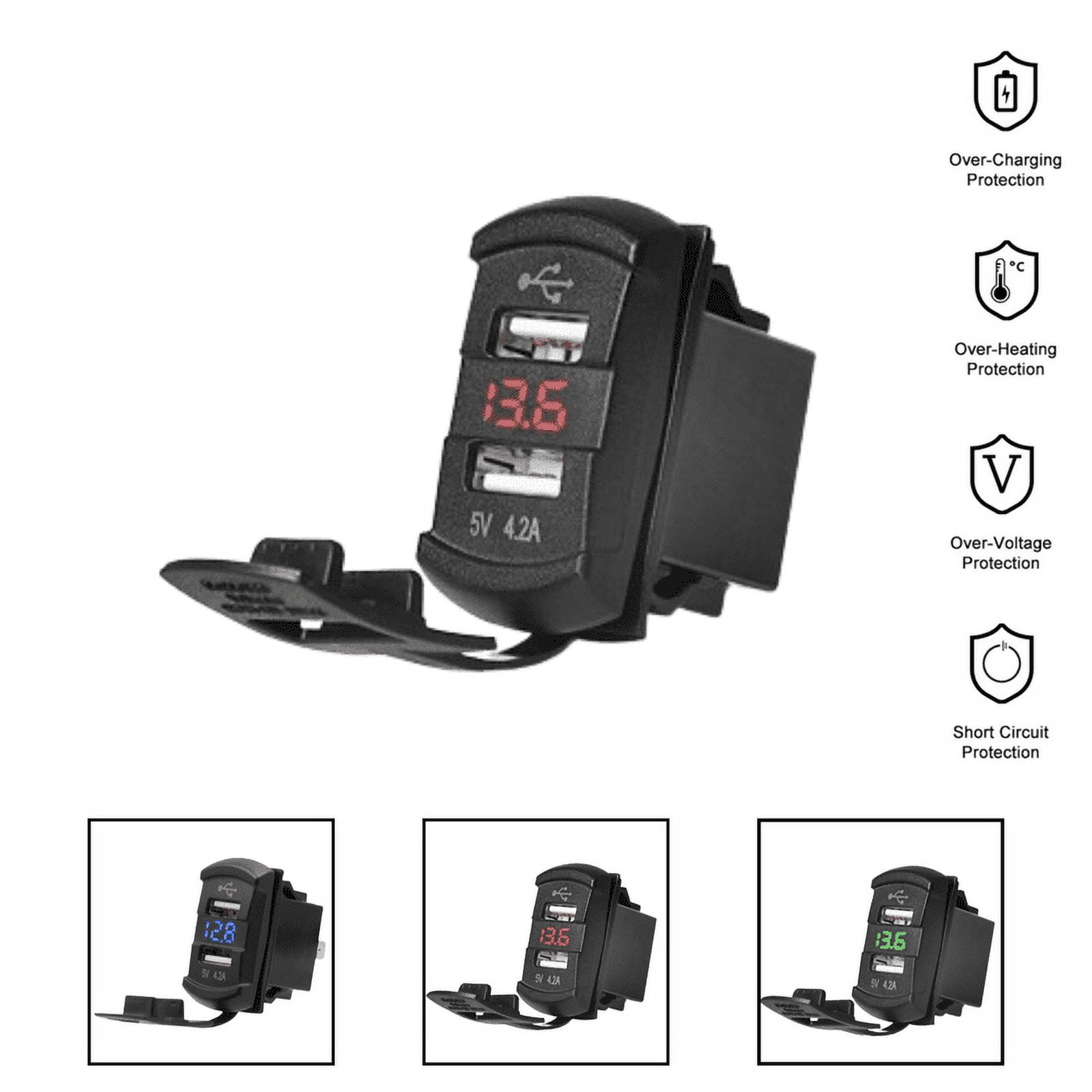 The Perfect Part 12v Dual USB Car Plug In Adapter Outlet For Car & Boat ...