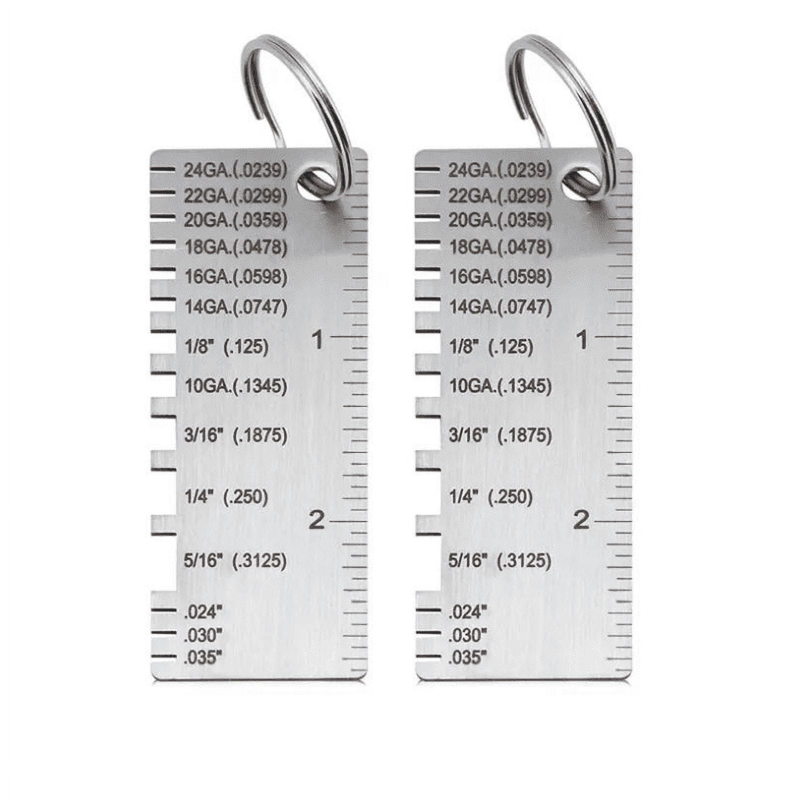 The Perfect Part 2PCS Stainless Steel Metal Sheet Thickness Gauge ...