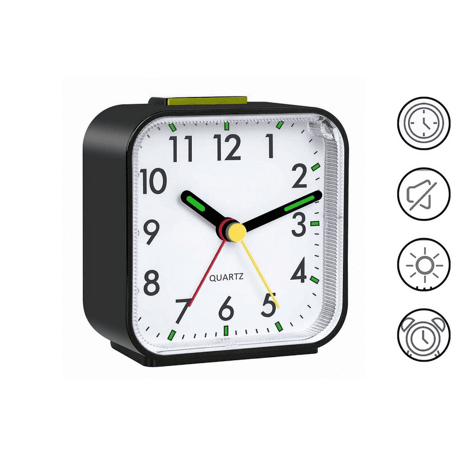 The Perfect Part LED Desk Analog Alarm Clock With Nightlight Display ...