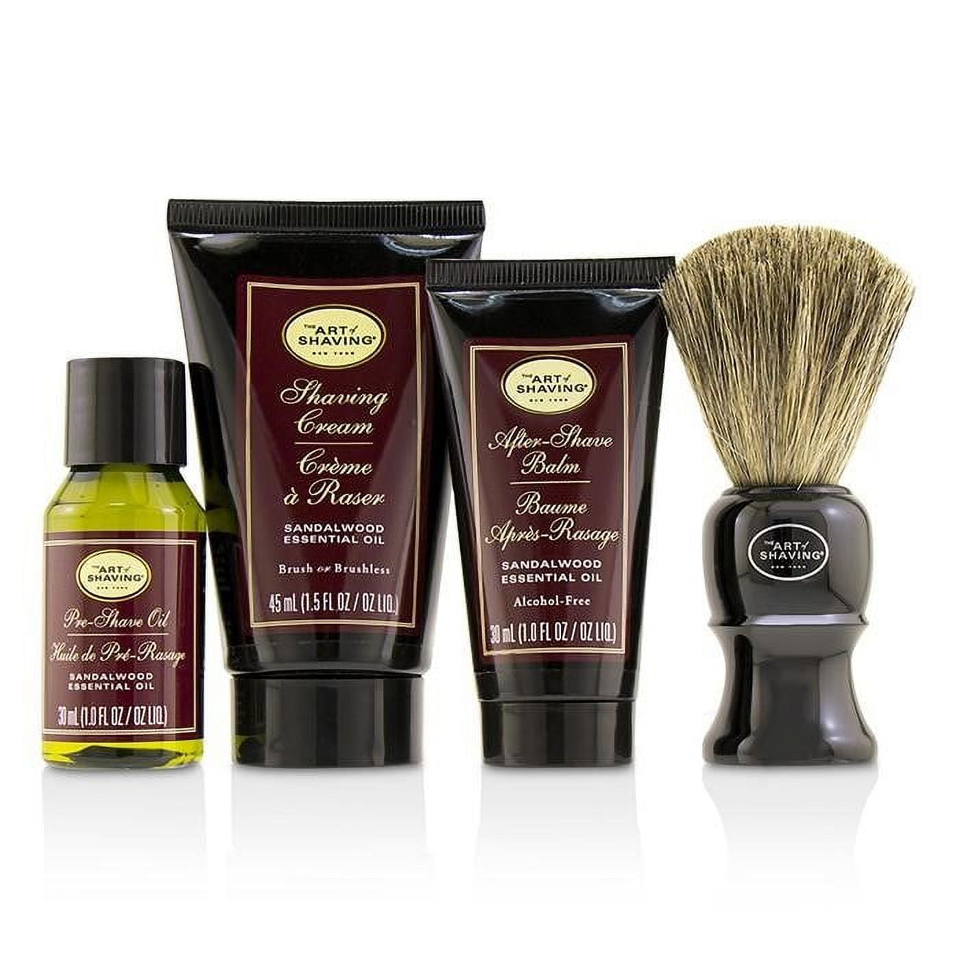The Perfect Shave Travel Toiletries Set - Sandalwood Essentials Carry ...