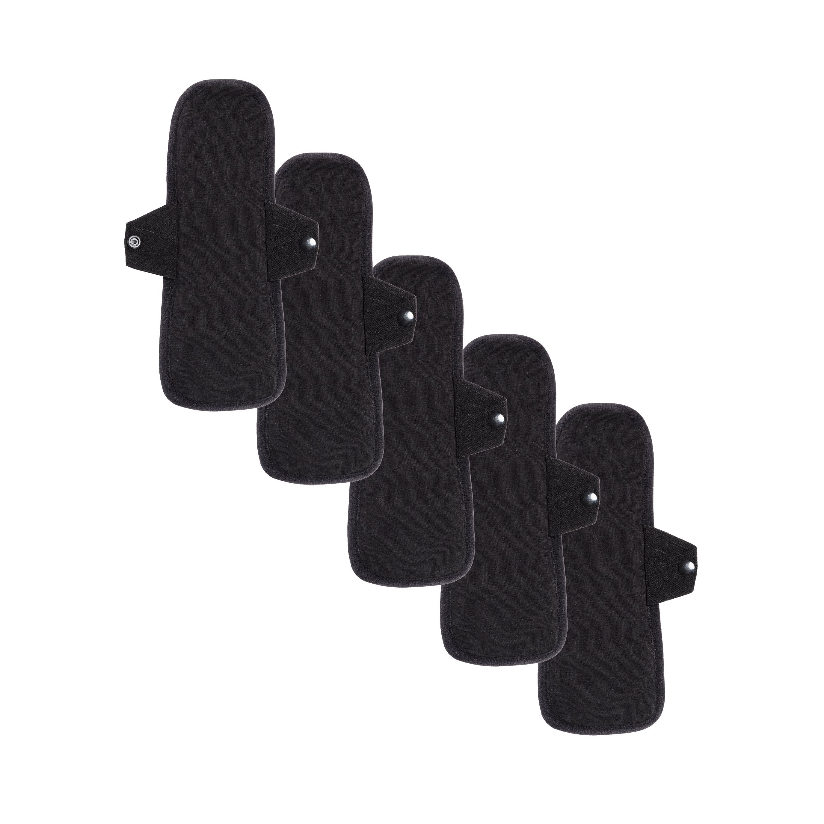 The Period Company. The Reusable Pantyliner in Organic Cotton, Black, 5 ...
