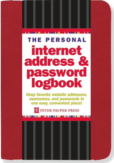 The Personal Internet Address & Password Logbook (red) - Walmart.com