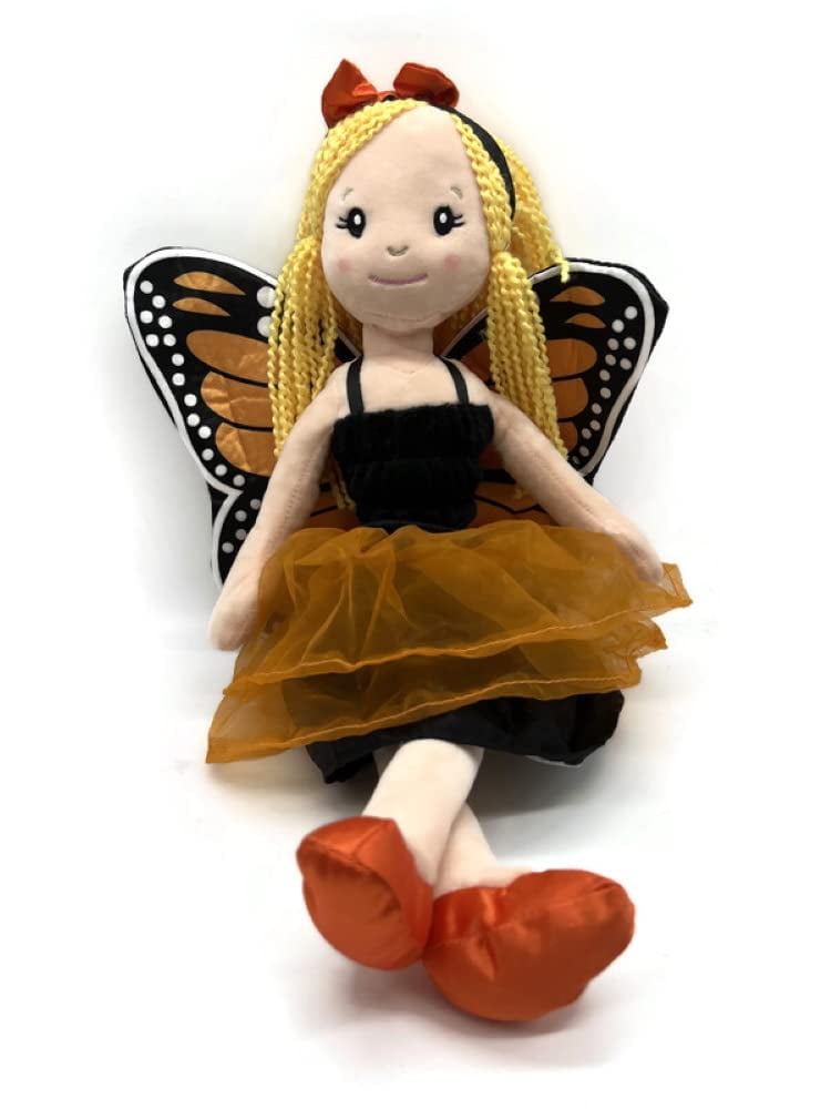 The Petting Zoo Butterfly Plush Doll, 17 inch Orange Monarch Butterfly ...