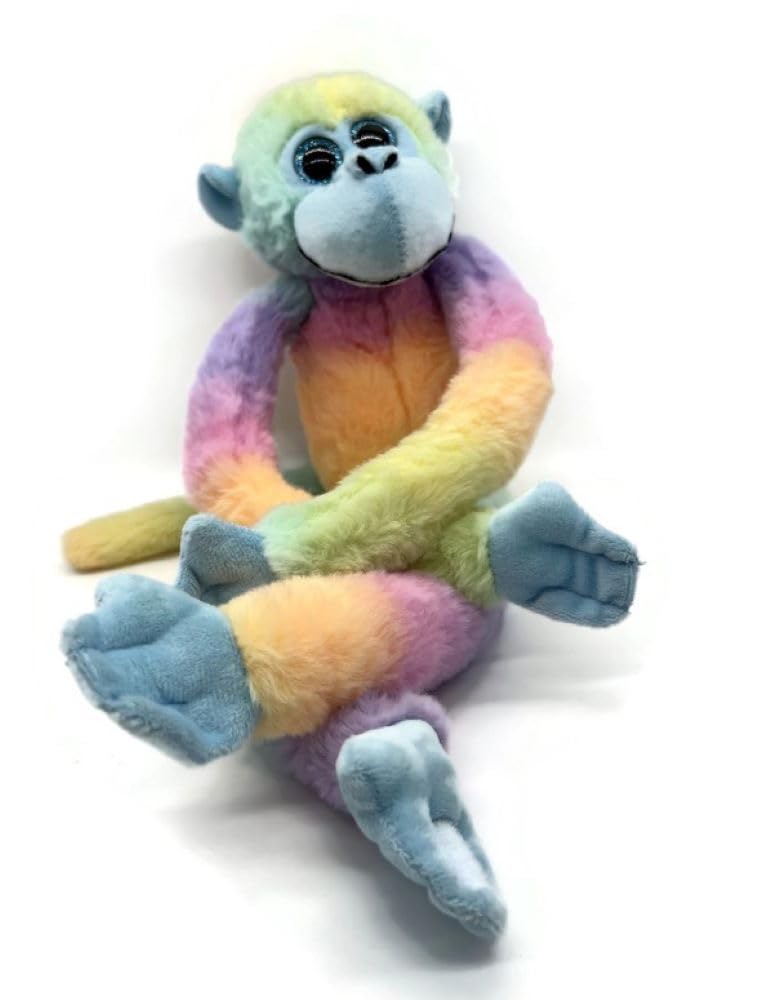 The Petting Zoo, Colorful Hanging Monkey Stuffed Animal, Ombrez Monkey ...