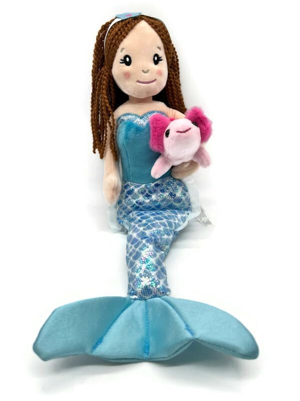 The Petting Zoo, Mermaid Doll with Axolotl Stuffed Animal, Gift for ...